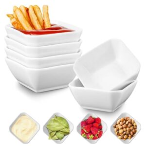 mfacoy 6 pack soy sauce dishes, 3 oz ceramic dipping bowls, pinch bowls, small dip bowls set, sauce dish bowls, mini bowl for side dish, ketchup, soy, bbq, sushi, party, condiments serving bowl set