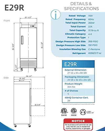 cooker and cooler 29" Reach-in Commercial Refrigerator