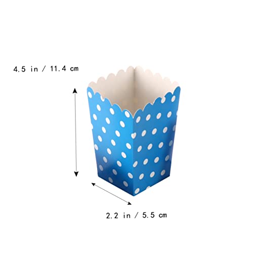 SAFIGLE 24pcs Popcorn Boxes Disposable Containers Party Decoration Supplies Dot Design Snack Box Paper Popcorn Buckets Chicken Popcorn Box Foldable Party Popcorn Cups