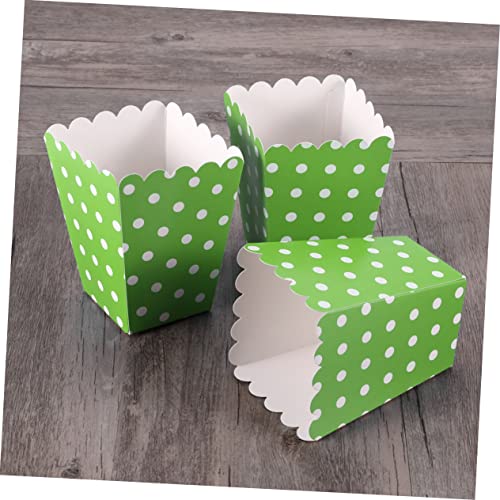 SAFIGLE 24pcs Popcorn Boxes Disposable Containers Party Decoration Supplies Dot Design Snack Box Paper Popcorn Buckets Chicken Popcorn Box Foldable Party Popcorn Cups