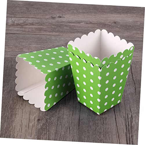 SAFIGLE 24pcs Popcorn Boxes Disposable Containers Party Decoration Supplies Dot Design Snack Box Paper Popcorn Buckets Chicken Popcorn Box Foldable Party Popcorn Cups