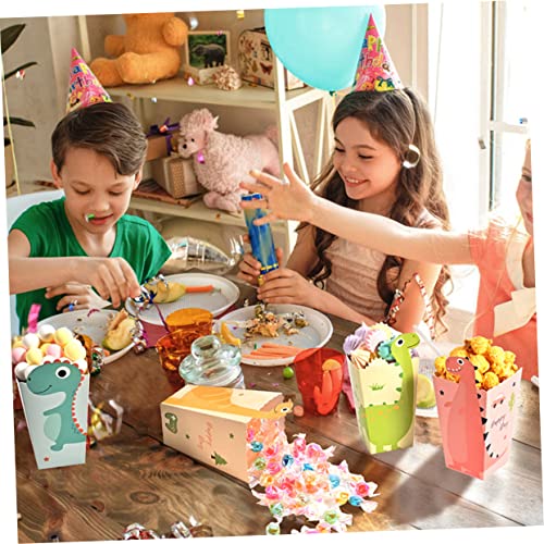 Vaguelly 72 Pcs Disposable Containers Bulk Popcorn Disposable Snack Containers Dinosaur Treat Bags Movie Popcorn Bucket Theater Popcorn Box Popcorn Mini Bags Portable Popcorn Holder Snacks