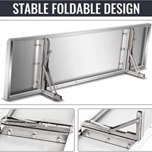 Concession Window, Aluminum Alloy Food Truck Service Window & Awning Door & Drag Hook, Serving Window for Food Trucks Concession Trailers,48" X 12"Shelf