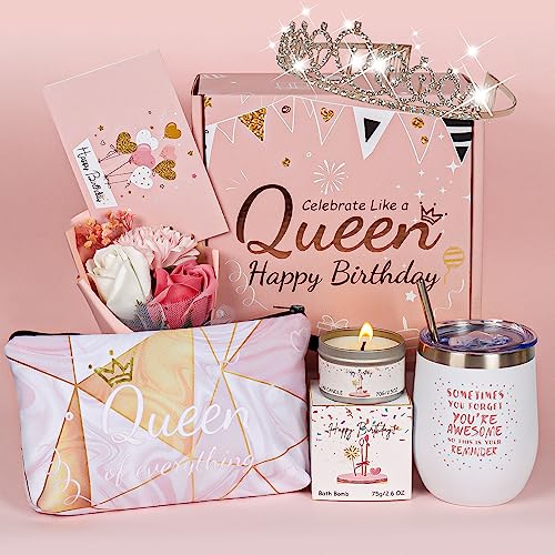 Birthday Gifts for Women - Best Happy Birthday Gifts Box for Women for 20th 30th 40th 50th 60th - Unique Inspirational Gifts Baskets Ideas for Her, Mom, Sister, Best Friend, Wife, Girlfriend, Daughter