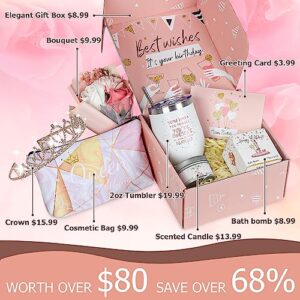 Birthday Gifts for Women - Best Happy Birthday Gifts Box for Women for 20th 30th 40th 50th 60th - Unique Inspirational Gifts Baskets Ideas for Her, Mom, Sister, Best Friend, Wife, Girlfriend, Daughter