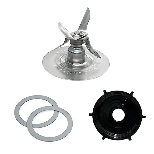 for Oster Blender Replacement Parts Blender Ice Crusher Blade with Jar Base Cap and Two Rubber O Ring Sealing Ring Gasket, Compatible with Oster Osterizer Blenders Accessories