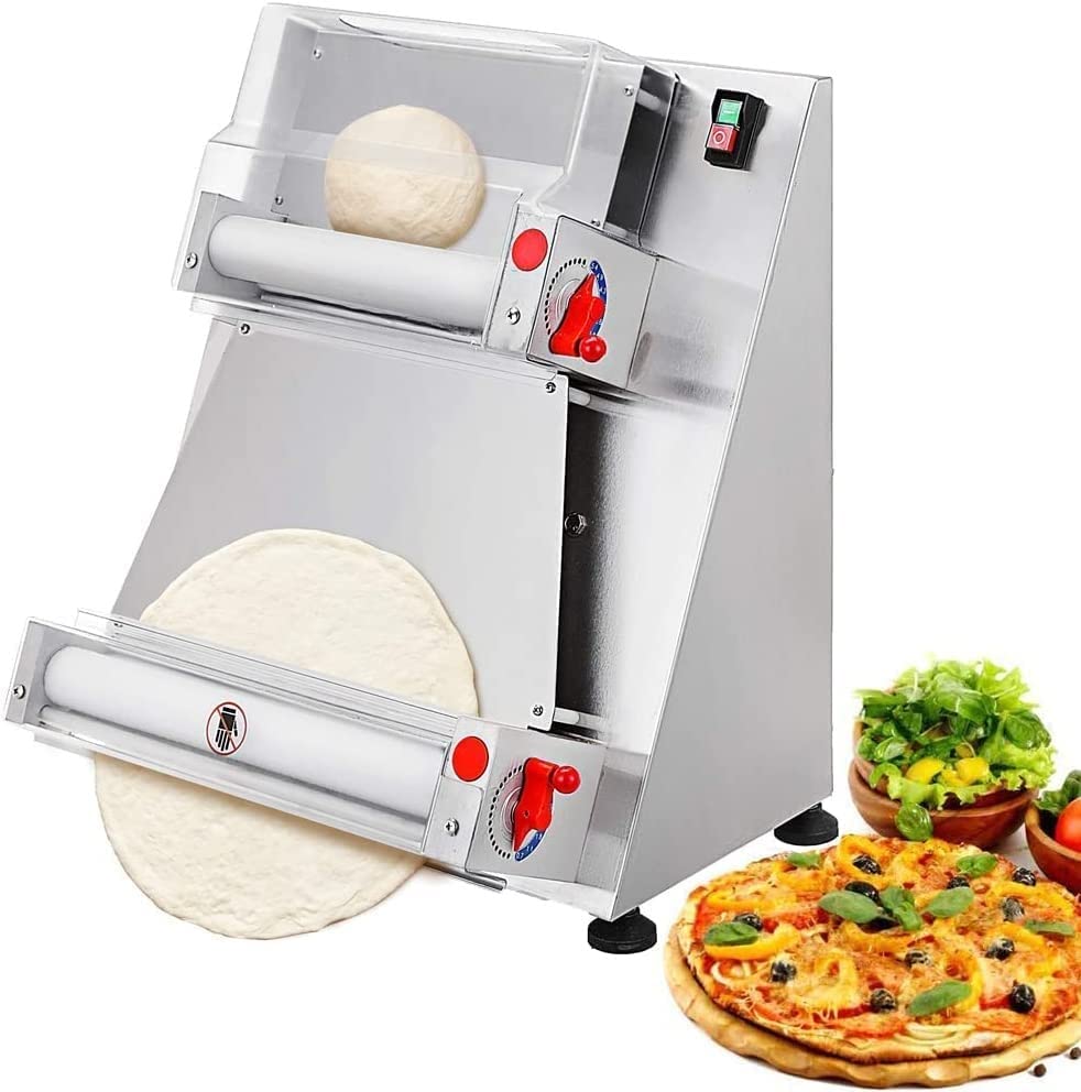 Pizza dough press, Electric Commercial Pizza Roller Sheeter, Automatic Dough Press Machine, Pasta Maker Making 5s/ Dough