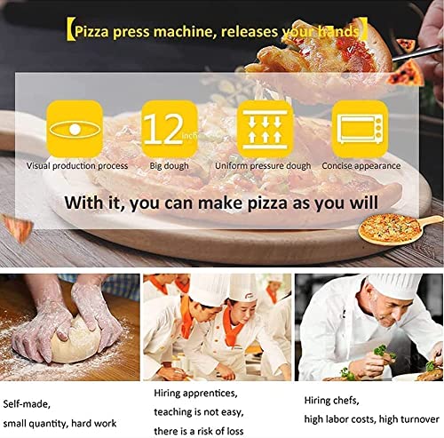 Pizza dough press, Electric Commercial Pizza Roller Sheeter, Automatic Dough Press Machine, Pasta Maker Making 5s/ Dough