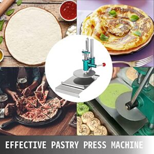 HACSYP Dough Sheeter, Dough Pastry Manual Press Machine with Cast Iron Base, Stainless-Steel Household Pizza Pastry Press, for Commercial (Size : 16cm)