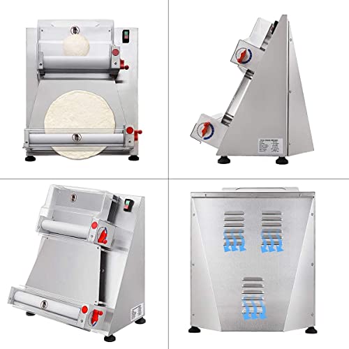 HACSYP Pizza Press, 370W Pizza Dough Roller Sheeter Machine, Automatic Commercial Dough Sheeter Maker, Household Pizza Dough Tools