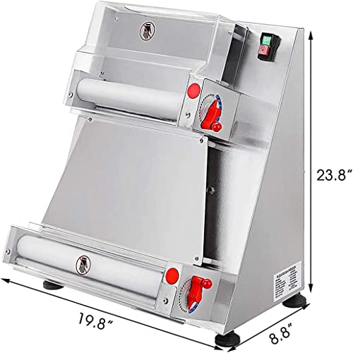 HACSYP Pizza Press, 370W Pizza Dough Roller Sheeter Machine, Automatic Commercial Dough Sheeter Maker, Household Pizza Dough Tools