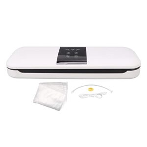 jerss Vacuum Sealing Machine, ABS Plastic 100W Strong Suction Kitchen Vacuum Sealer with 10PCS Bags for Food Packaging (US Plug 110V)