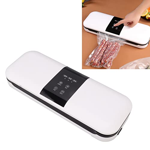 jerss Vacuum Sealing Machine, ABS Plastic 100W Strong Suction Kitchen Vacuum Sealer with 10PCS Bags for Food Packaging (US Plug 110V)