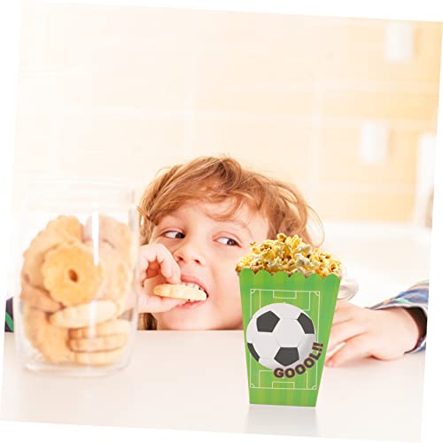 UPKOCH 30pcs Popcorn Boxes Popcorn Popcorn Paper Bag Disposable Dessert Cups Containers for Food Disposable Snack Containers Paper Popcorn Boxes Soccer Popcorn Buckets Candy Box Green