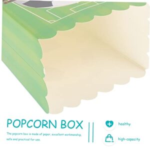 UPKOCH 30pcs Popcorn Boxes Popcorn Popcorn Paper Bag Disposable Dessert Cups Containers for Food Disposable Snack Containers Paper Popcorn Boxes Soccer Popcorn Buckets Candy Box Green