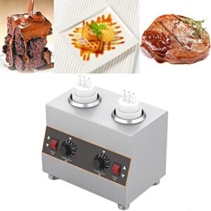 fairyt commercial sauce warmer sauce heat preservation machine 86°f~185°f electric hot fudge cheese caramel jam toppings warmer countertop sauce dispenser, 650ml bottle,2grid-110v