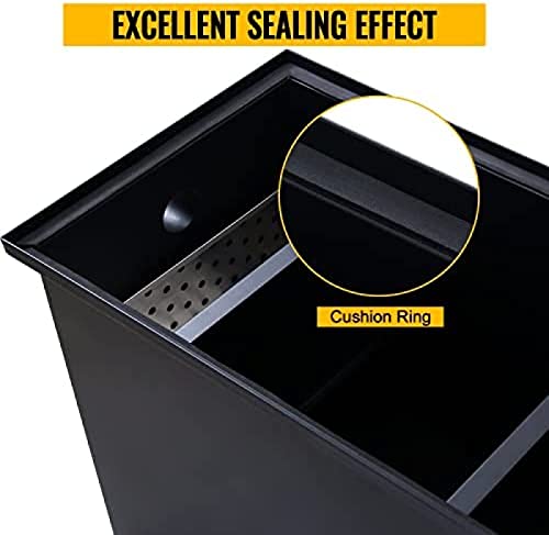 Commercial Grease Interceptor Trap 8-70 Lb - Carbon Steel Grease Trap Under Sink For Restaurant Cafe - Under Sink Grease Trap 10 GPM - Waste Water Oil-water Separator For Restaurant,20 LB