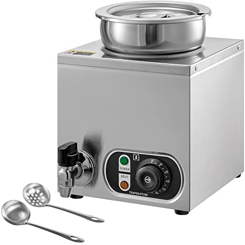 Commercial Soup Warmer 7.4 Qt Capacity - Adjustable Temperature Electric Food Warmer