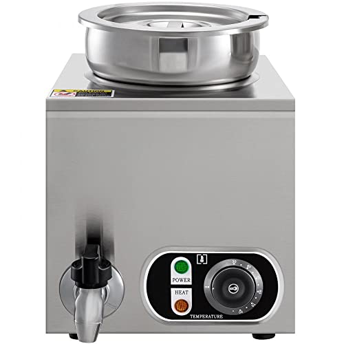 Commercial Soup Warmer 7.4 Qt Capacity - Adjustable Temperature Electric Food Warmer