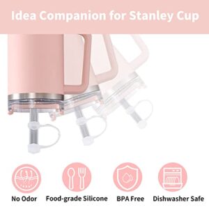 For Stanley Cup Accessories H2.0, Including 2 Stanley Cup Spill Stopper, 2 Stanley Straw Cap Cover, 2 Stanley Tumbler Leak Proof Plug, Silicone Accessories for Stanley 40 oz 30 oz Tumbler with Handle