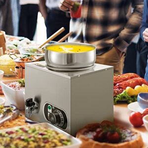 Commercial Soup Warmer 7.4 Qt Capacity - Adjustable Temperature Electric Food Warmer