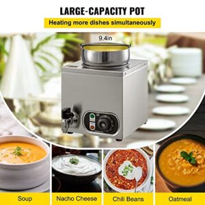 Commercial Soup Warmer 7.4 Qt Capacity - Adjustable Temperature Electric Food Warmer