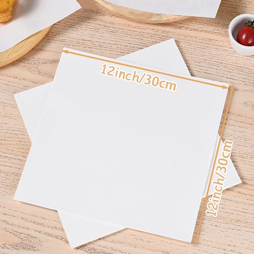 500 Pcs Butcher Paper Uncoated Butcher Paper for Sublimation Heat Press Precut Disposable Butcher Paper 12 x 12 Inch White Kraft Sublimation Protective Paper for Wrapping Meat Heat Press