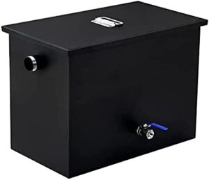 commercial 8-70 lb grease trap 4-35 gpm per minute, top inlet for restaurant kitchen tools,20 lb