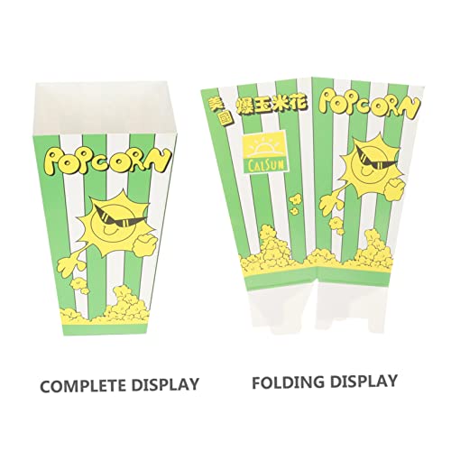 100pcs Popcorn Boxes Candy Popcorn Disposable Snack Containers Food Containers Disposable Popcorn Packaging Boxes Popcorn Bowls for Family Movie Night Paper Popcorn Boxes Set Gift