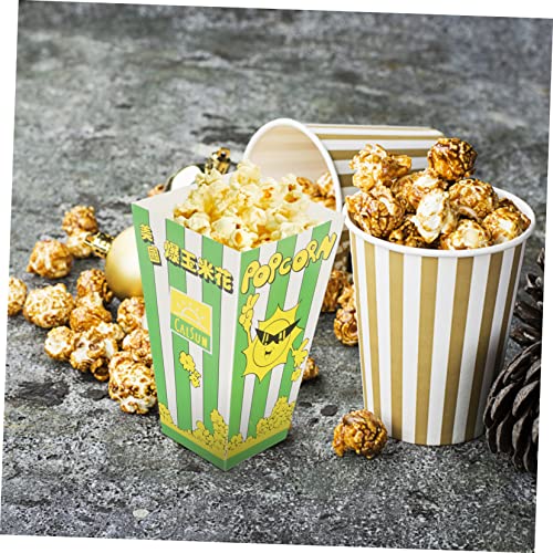 100pcs Popcorn Boxes Candy Popcorn Disposable Snack Containers Food Containers Disposable Popcorn Packaging Boxes Popcorn Bowls for Family Movie Night Paper Popcorn Boxes Set Gift