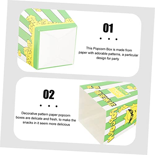 100pcs Popcorn Boxes Candy Popcorn Disposable Snack Containers Food Containers Disposable Popcorn Packaging Boxes Popcorn Bowls for Family Movie Night Paper Popcorn Boxes Set Gift