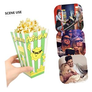 100pcs Popcorn Boxes Candy Popcorn Disposable Snack Containers Food Containers Disposable Popcorn Packaging Boxes Popcorn Bowls for Family Movie Night Paper Popcorn Boxes Set Gift