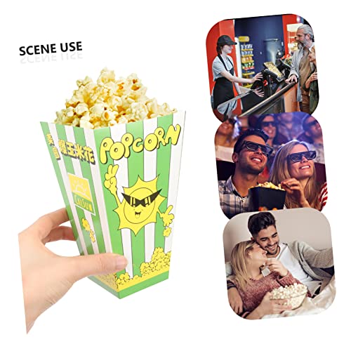 100pcs Popcorn Boxes Candy Popcorn Disposable Snack Containers Food Containers Disposable Popcorn Packaging Boxes Popcorn Bowls for Family Movie Night Paper Popcorn Boxes Set Gift