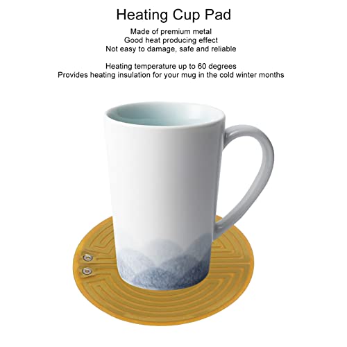 QANYEGN 10pcs Metal Material Heating Cup Pad, USB Warmer Mat, Round Warmer Plate for Cold Winter.