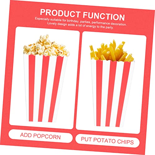 48pcs Popcorn Popcorn Box Cardboard Food Containers Mini Gift Boxes Candy Container Gofts Snack Cups Popcorn Bucket Popcorn Containers Movie Night Party Popcorn Box Snack Box