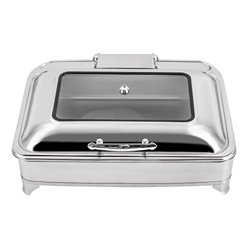 Single Pan Food Warmer, Food Warmers for Parties Buffets Electric, 9L Adjustable Temp Stainless Steel Buffet Server and Warming Tray