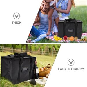 Luxshiny 2pcs Insulated Food Delivery Bag Reusable Grocery Bags Thermal Insulation Bag Refrigeration Bag Portable Take-out Food Carrier for Hot Cold Food Delivery