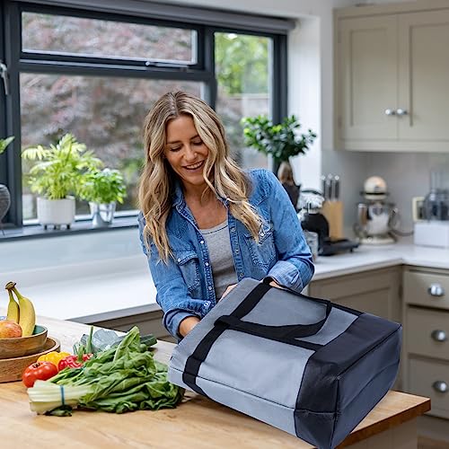 musbus tote bag Insulated Cooler Bag with HD Thermal Insulation - Premium, Collapsible Soft Cooler Makes a Perfect Insulated Grocery Bag, Food Delivery Bag, Travel Insulated Bag, or Beach