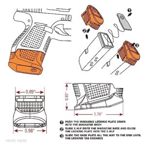 WMYZDQ 3-Pack Extension Fit Glock Mode 43