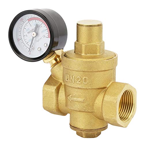 Home Water Pressure Regulator 3 4 Water Pressure Regulator for Home Brass Dn20 Adjustable Brass Water Pressure Regulator with Gauge Meter