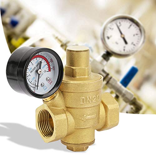 Home Water Pressure Regulator 3 4 Water Pressure Regulator for Home Brass Dn20 Adjustable Brass Water Pressure Regulator with Gauge Meter