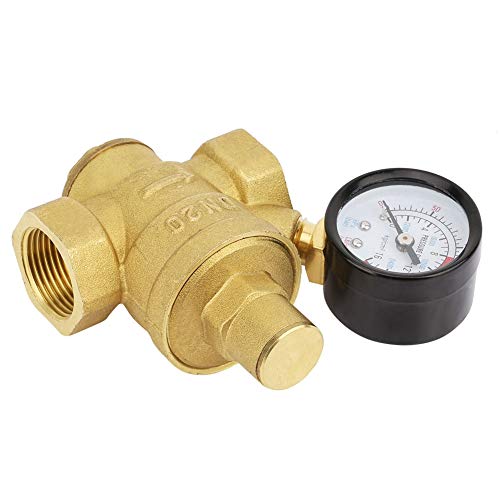 Home Water Pressure Regulator 3 4 Water Pressure Regulator for Home Brass Dn20 Adjustable Brass Water Pressure Regulator with Gauge Meter