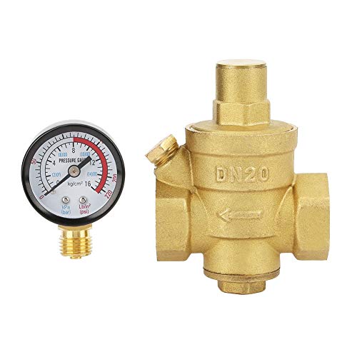 Home Water Pressure Regulator 3 4 Water Pressure Regulator for Home Brass Dn20 Adjustable Brass Water Pressure Regulator with Gauge Meter