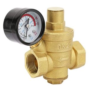 Home Water Pressure Regulator 3 4 Water Pressure Regulator for Home Brass Dn20 Adjustable Brass Water Pressure Regulator with Gauge Meter