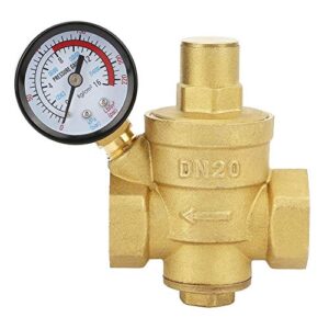 Home Water Pressure Regulator 3 4 Water Pressure Regulator for Home Brass Dn20 Adjustable Brass Water Pressure Regulator with Gauge Meter