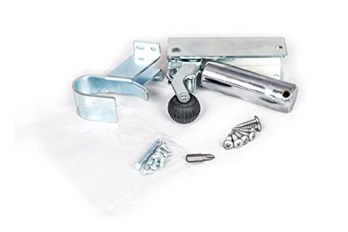 Kason 1092 Polished Chrome Hydraulic Door Closer, 7/8" to 1 5/8" Offset, and Hardware KIT