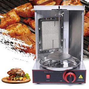 shawarma machine, rotating lpg gas doner kebab machine vertical shawarma machine vertical rotisserie for chicken roast,turkey roast,tacos, roast, beefer for restaurant dinner home kitchen/2409