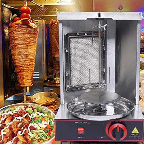 Shawarma Machine, Rotating LPG Gas Doner Kebab Machine Vertical Shawarma Machine Vertical Rotisserie for Chicken Roast,Turkey Roast,Tacos, Roast, Beefer for Restaurant Dinner Home Kitchen/2409