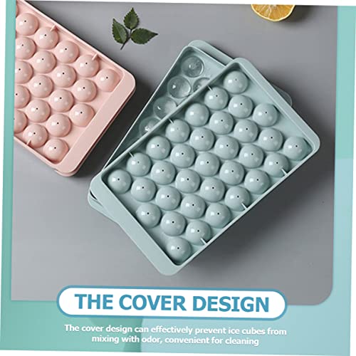 iplusmile 3pcs 33 Ice Molded Ice Box Silicone Ice Trays Plastic Pallets Sphere Ice Molds Wave Ice Making Silicone Andy Molds Silicone Chocolate Molds Pp Blue Ice Cube Tray Mold Ice Cube Mold