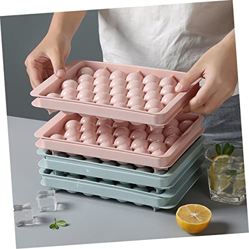 iplusmile 3pcs 33 Ice Molded Ice Box Silicone Ice Trays Plastic Pallets Sphere Ice Molds Wave Ice Making Silicone Andy Molds Silicone Chocolate Molds Pp Blue Ice Cube Tray Mold Ice Cube Mold